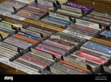 Compact Discs Cds On Sale In A Music Store In Houston Texas Stock