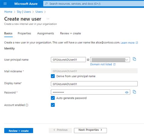 Microsoft Azure Create A User In Microsoft Entra Id From Azure Portal
