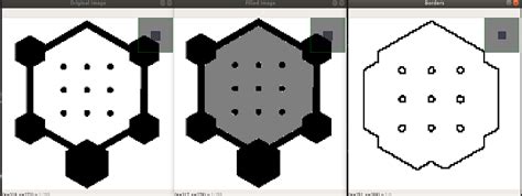 How To Get A Floodfilled Area And Its Borders In An Image With Python