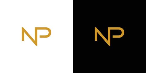 Modern And Professional Letter Np Initials Logo Design 10517585 Vector