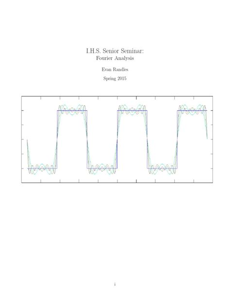 Fourieranalysis Ihs Seminar Pdf Series Mathematics Fourier Series