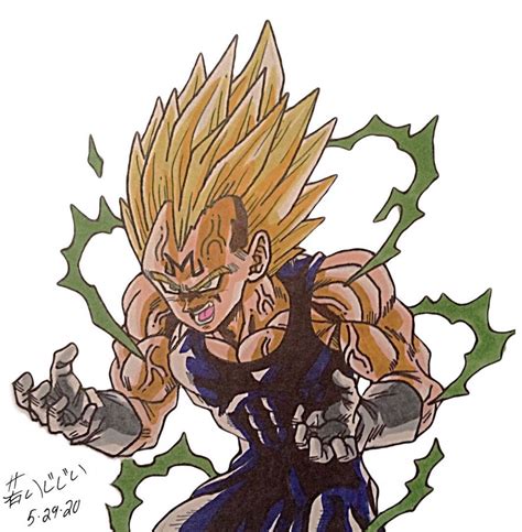 Majin Vegeta Art Colored By Brycebrownarts On Deviantart