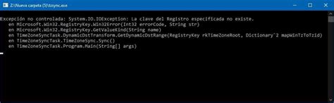 Tzsync Exe Description The Process Was Terminated Due To An Unhandled Exception Microsoft Qanda