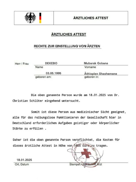 Ärztliches Attest Pdf