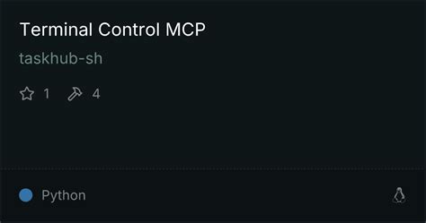 Terminal Control Mcp Glama