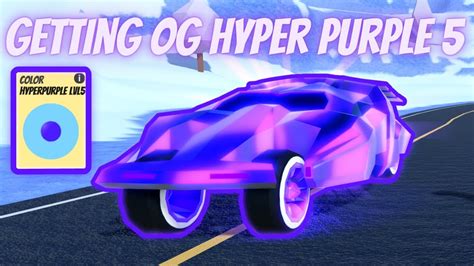 Getting Og Hyperchrome Purple Level 5 Roblox Jailbreak Youtube