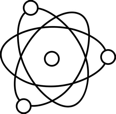 Line Art Pictogram Of Atom Structure 24910605 Vector Art At Vecteezy