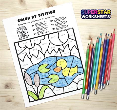 Coloring Pages Division Classroom Activities
