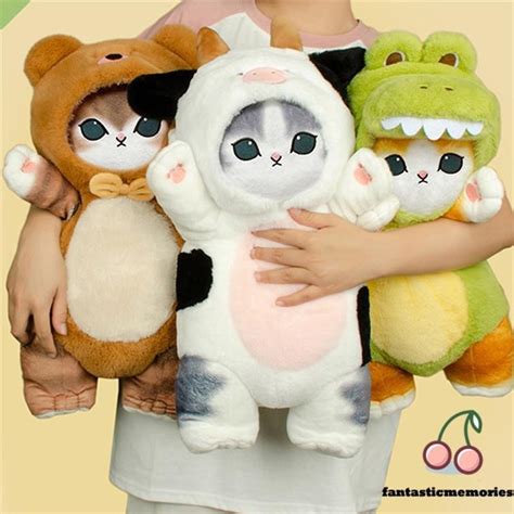 25cm Gato Fusand Areia Cruzada Urso De Vestido Vaca Dinossauro Pelúcia Boneca Travesseiro