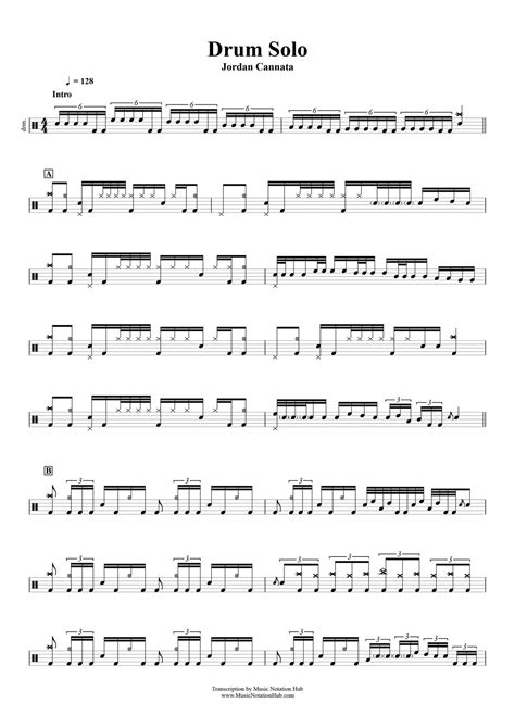 Drums Transcription Music Notation Hub