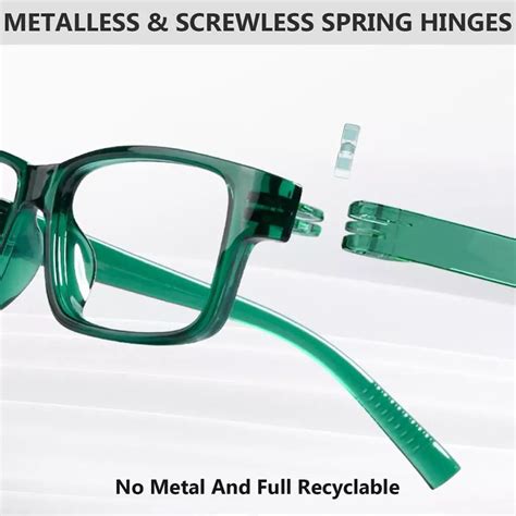 Reading Glasses Metalless Screwless Thick Spring Hinge 6 Pack