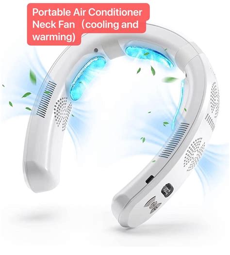 9999portable Air Conditioner Neck Fan Neck Cooler Neck Warmer 2 In 1