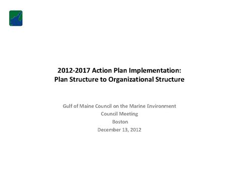 2012 2017 Action Plan Implementation Plan Structure To