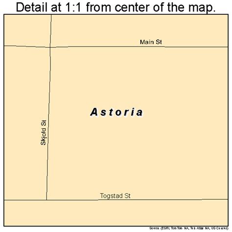 Astoria South Dakota Street Map 4602580
