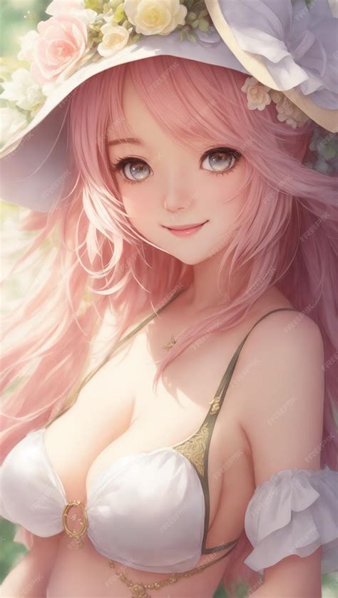 Premium Photo Sweet And Hot 3d Anime Character Wear Elegant Lube