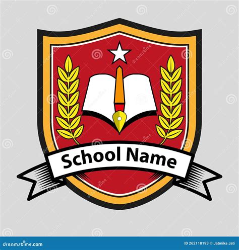 School Name Symbol Stock Vector Illustration Of Premium 262118193