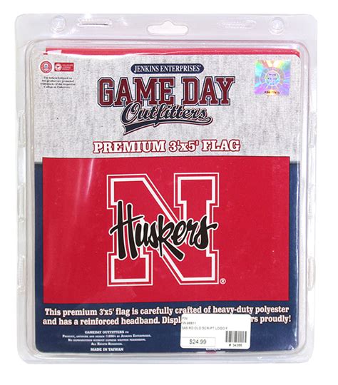 Huskers Script Logo Flag