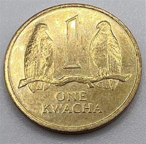 1992 Zambia Coin One Kwacha Collectibles Numismatics Coin
