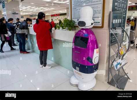 An Intelligent Robot Xiaoi To Help Patients Is On Display At The Renji