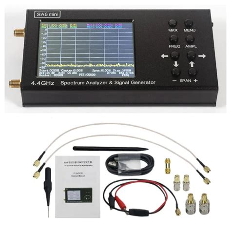 Sa6 Mini Portable Spectrum Analyzer 35 4400mhz Signal Tester Fast