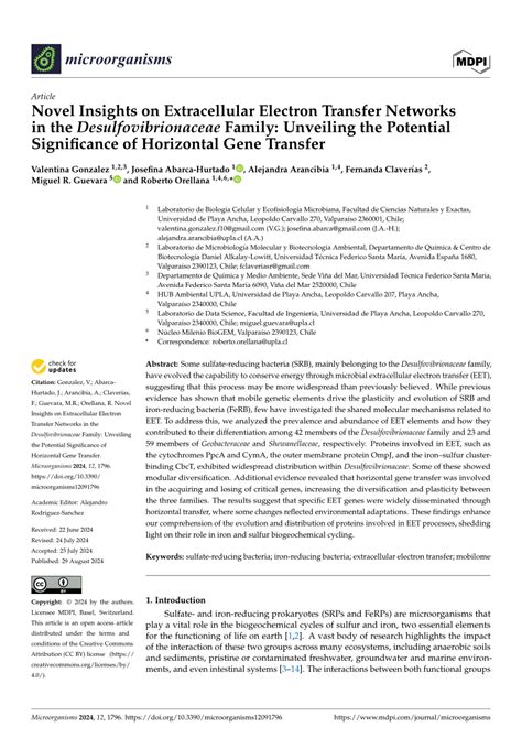 Pdf Novel Insights On Extracellular Electron Transfer Networks In The Desulfovibrionaceae