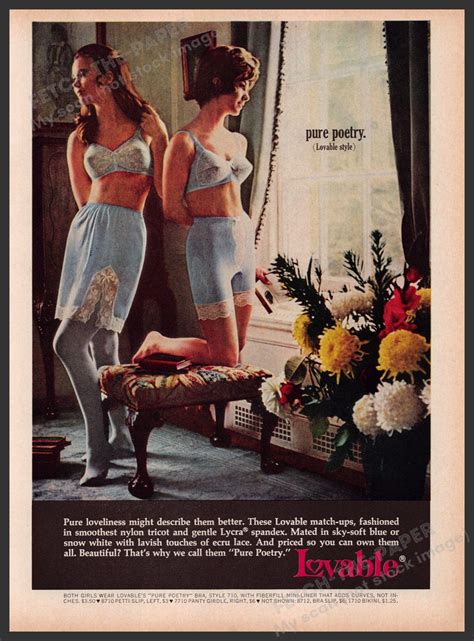 1969 Lovable Lingerie Ad Vintage Blue Lace Girdle Print — Fetch The Paper