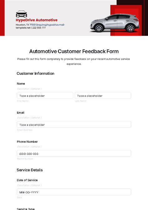 Free Customer Feedback Form Templates To Edit Online