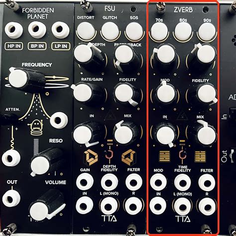 Tiptop Audio Zverb Black W Extra Animated Leds Vs White Reverb