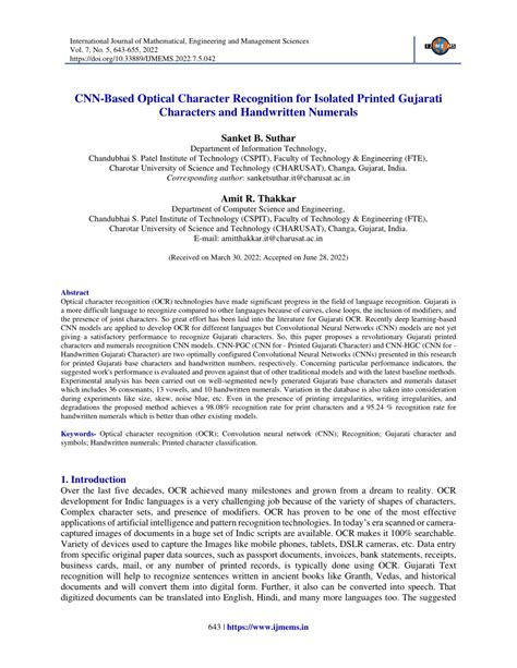 Pdf Cnn Based Optical Character Recognition For Isolated Printed