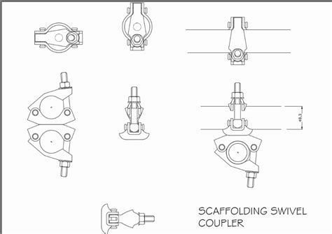 Swivel Clamp Cad Block At Yvonne Hosford Blog
