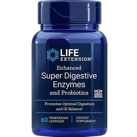 Life Extension Enhanced Super Digestive Enzymes 60c Synergy