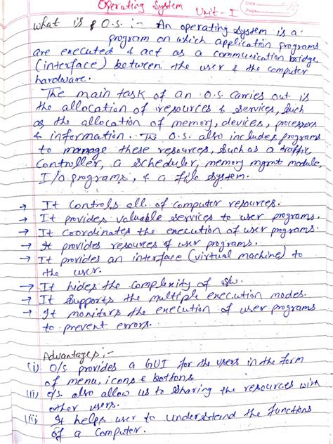 Operating System Mca Unit 1 Pdf