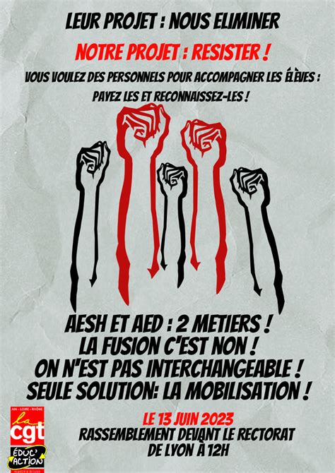 Toutes En Grève Pour Les Droits Des Aesh Et Aed Le 13 Juin 12h Devant