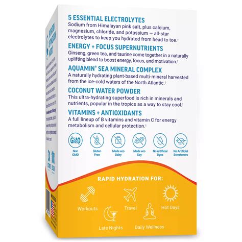 Force Factor Liquid Labs Rapid Hydration Electrolyte Drink Mix Mango