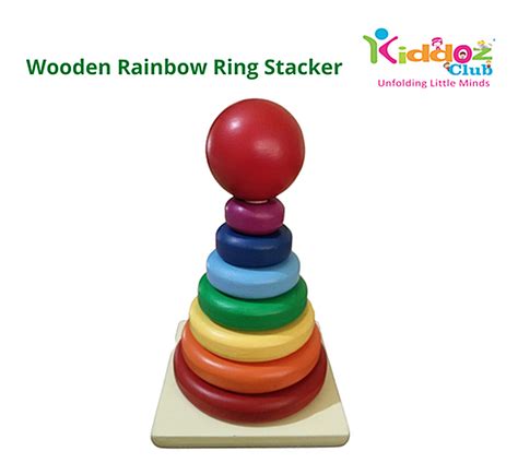 Wooden Rainbow Ring Stacker Sizedimension 9 X 9 X 20 Cm At Rs 249 In