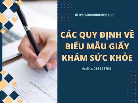 Biểu mẫu giấy khám sức khỏe là gì Các quy định về giấy KSK