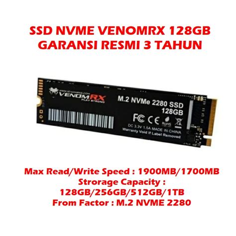 Jual SSD NVME VENOMRX 128GB SSD VENOMRX VRX NVME 2280 NVME 128GB SSD NVME 128GB VENOM RX