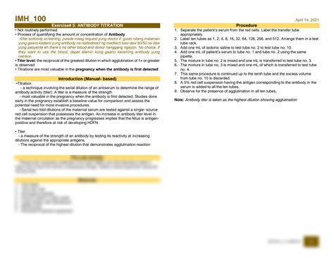 Solution Blood Banking Antibody Titration And Elution Techniques