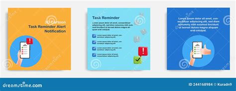 Social Media Informative Mobile App Task Reminder Notification Post