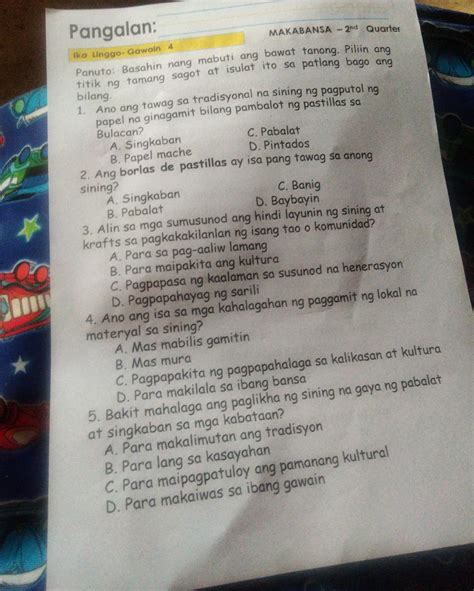 1 Ano Ang Tawag Sa Tradisyonal Na Sining Ng Studyx