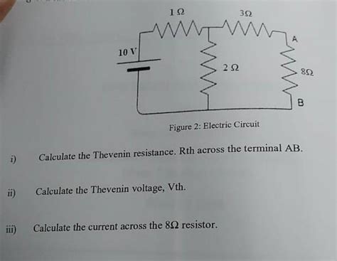 Solved I Calculate The Thevenin Resistance Rth Across The Chegg