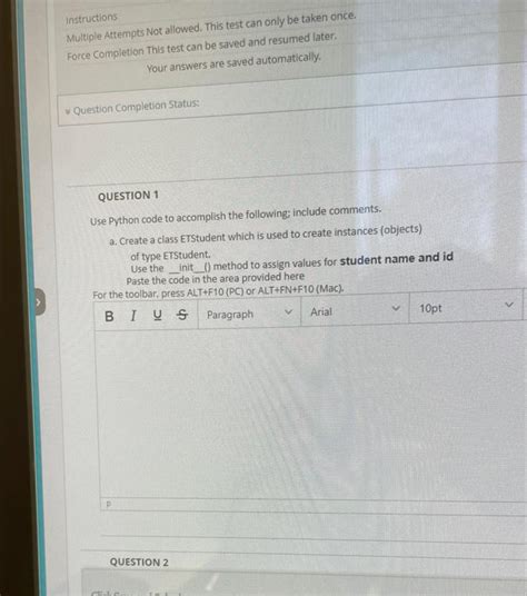 solved instructions multiple attempts not allowed this test