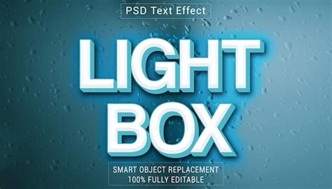 Premium Psd Psd Light Box Logo Text Style Effect