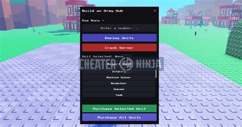 Build An Army Script Op Infinite Money Gui Cheaterninja