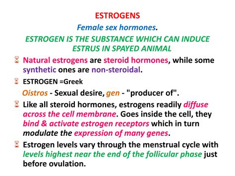 Estrogen And Progestin Female Sex Hormones Pptx