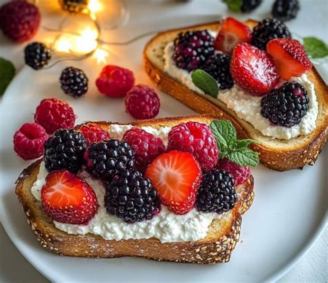 Berry Ricotta Toast Savory Breakfast Breakfast Treats Sweet Tarts