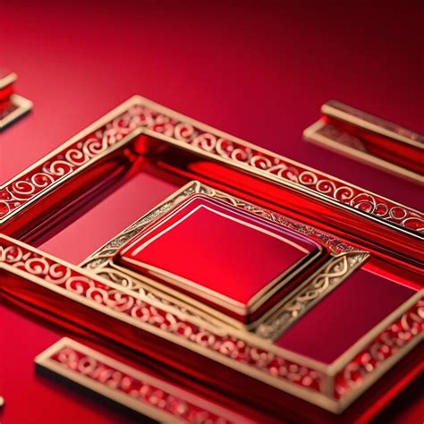 Premium Ai Image Red Rectangle Shaped Abstract Background