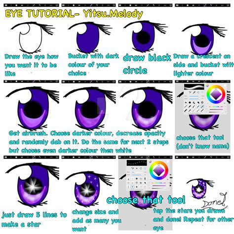 Sparkly Anime Eye Tutorial Sketchbookpro By Yitsunemelody On Deviantart