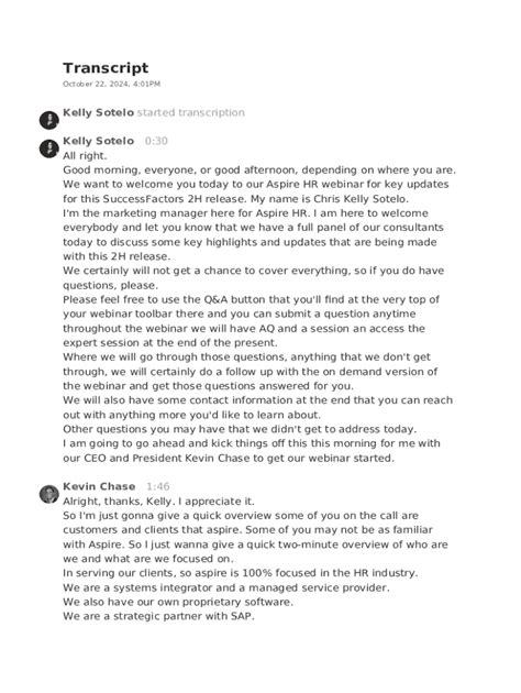 Transcript Doc Template Pdffiller
