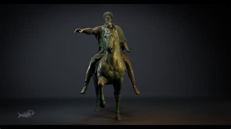 3d Model Marcus Aurelio Pbr 4k Ue5 Vr Ar Low Poly Cgtrader
